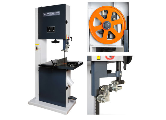 Geared trunnion and double saw blade guide Cabinetwork Band Saw