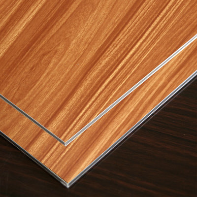 wooden design Alucobond low-density polyethylene core interior decoration