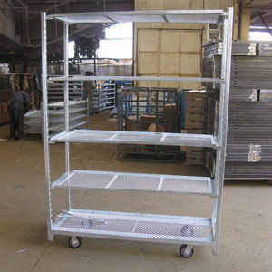 flower dutch carts plant flower display racks mobile danish trolley DC container